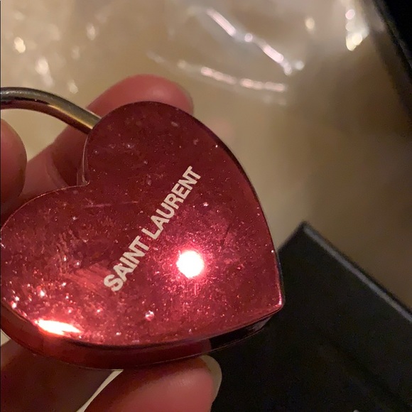 Saint Laurent | Accessories | Saint Laurent Heart Red Lock Key ...